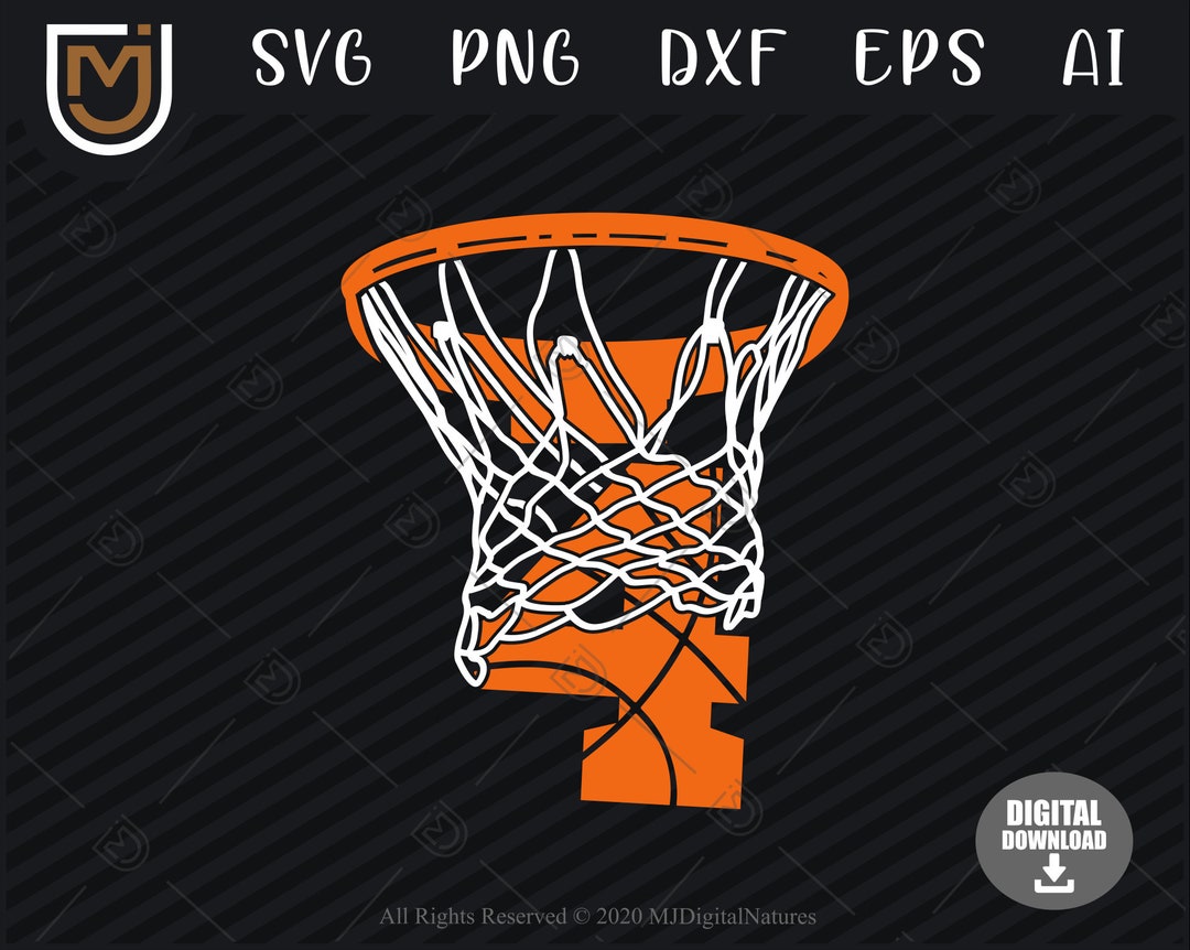 Basketball SVG Files Number 4 Basketball PNG, Sports SVG, Basketball ...