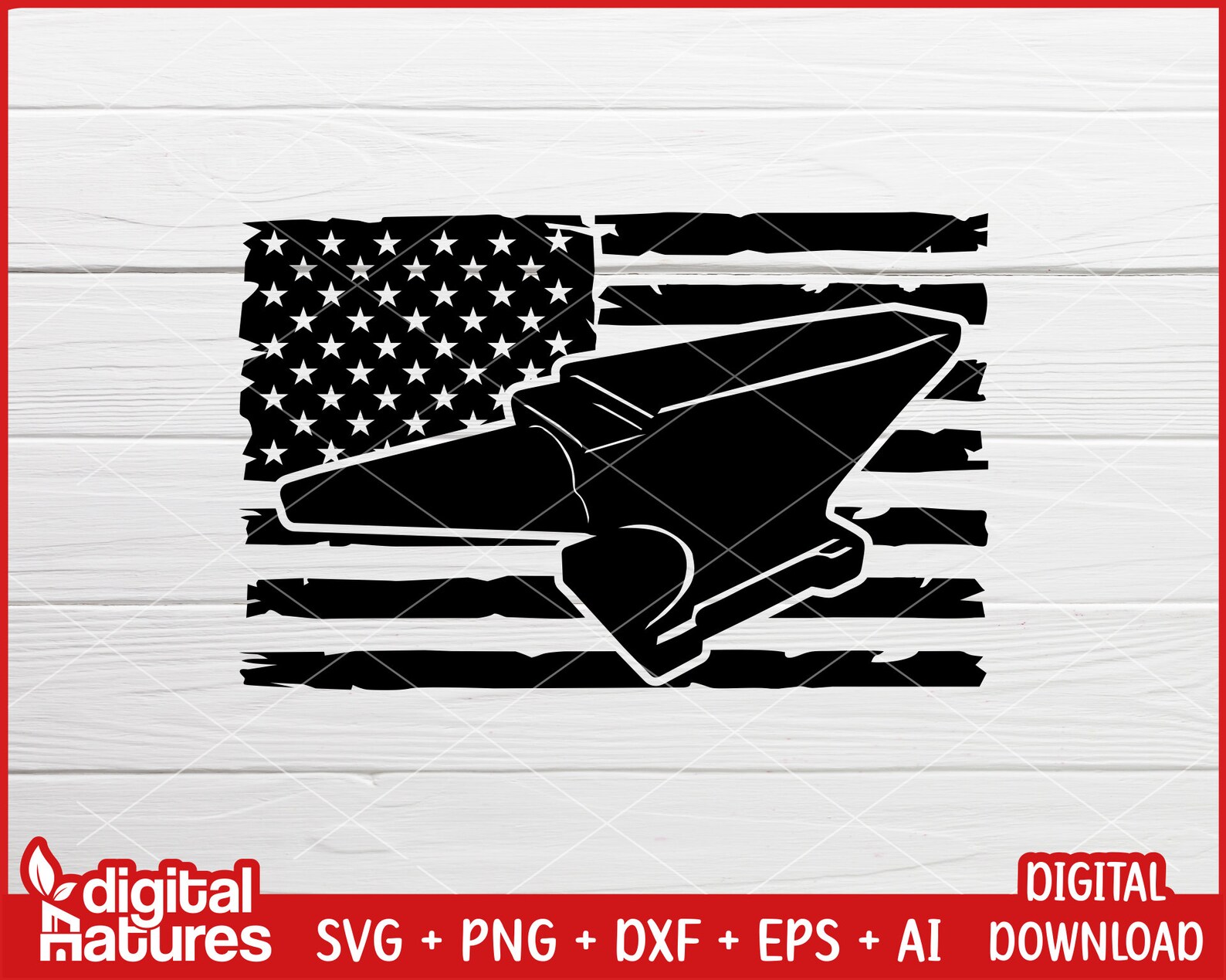 Blacksmith Svg USA Flag Forge SVG Blacksmithing Svg - Etsy