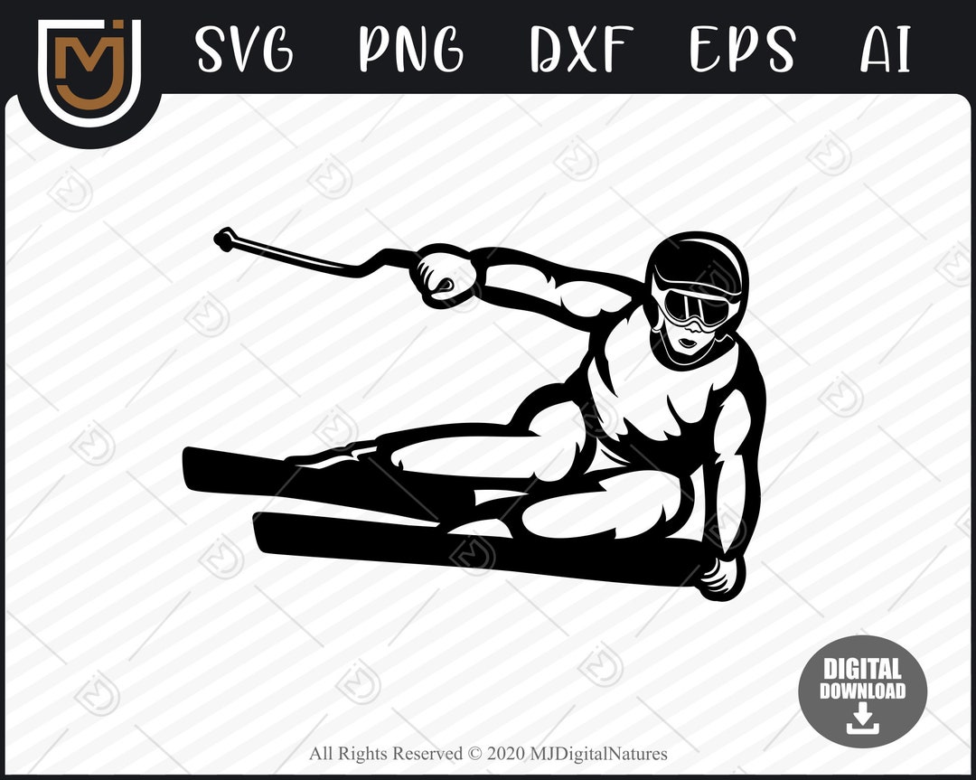 Skiing SVG Files Skier 03 Sports SVG Winter Svg Skiing - Etsy
