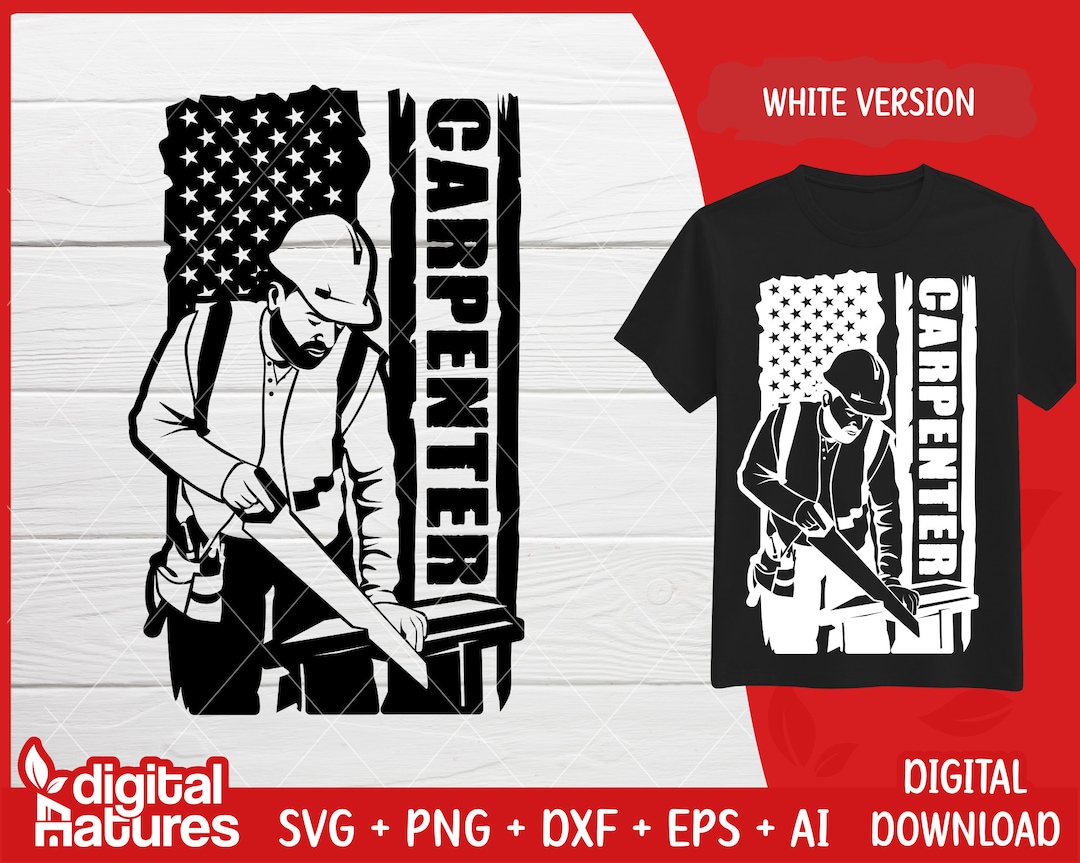 USA Flag Carpenter Svg Carpenter Png, Tools Svg, Handyman Svg ...