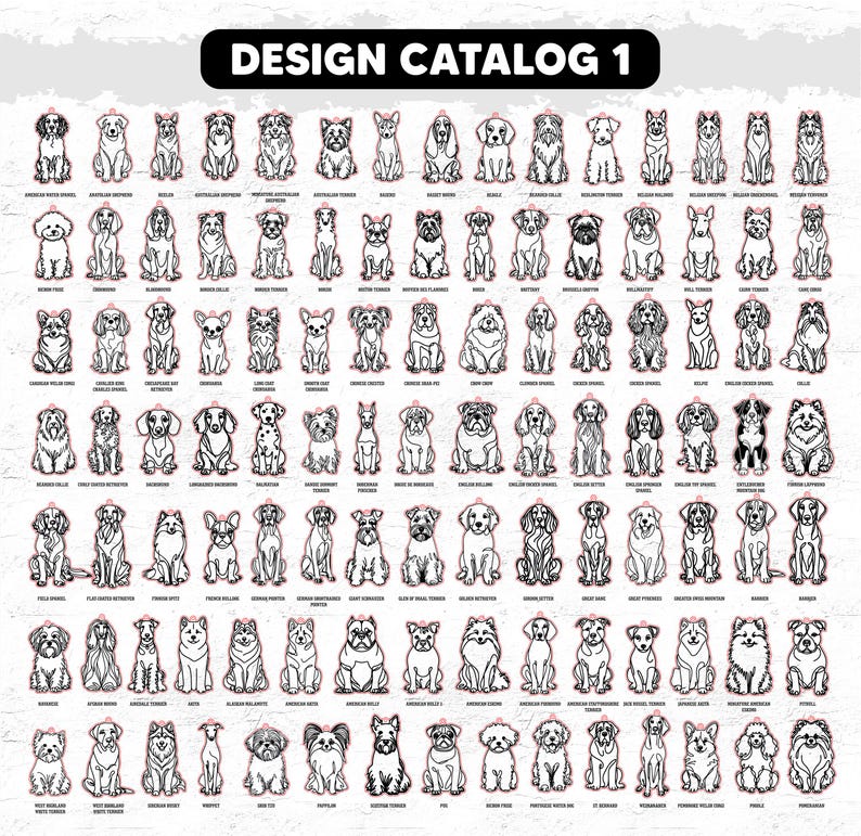 200 Breeds Sitting Dog Keychain SVG Bundle | Dog Ornament, Laser Cut ...