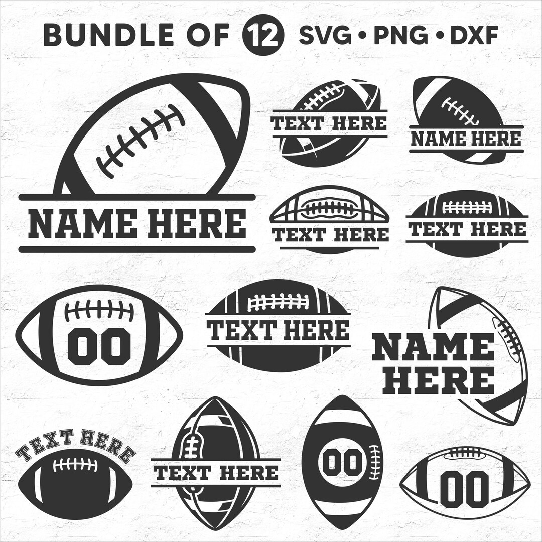 12 Bundle of Football Svg Custom, Football Player Svg, Custom Football ...