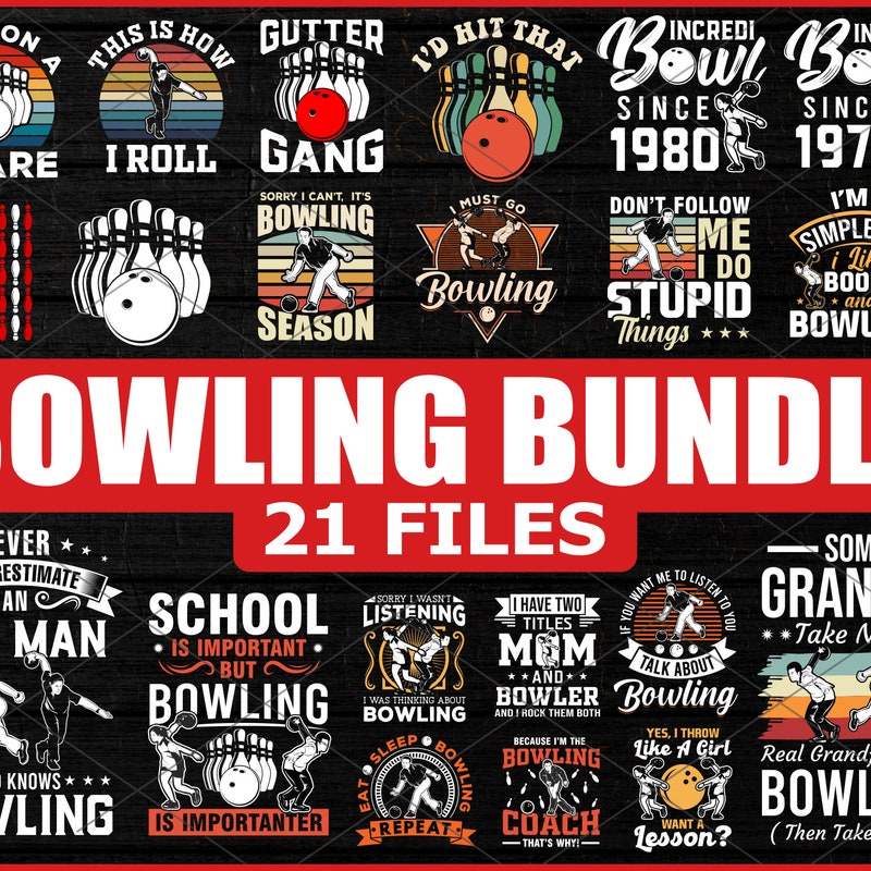 Bowling Svg - Etsy