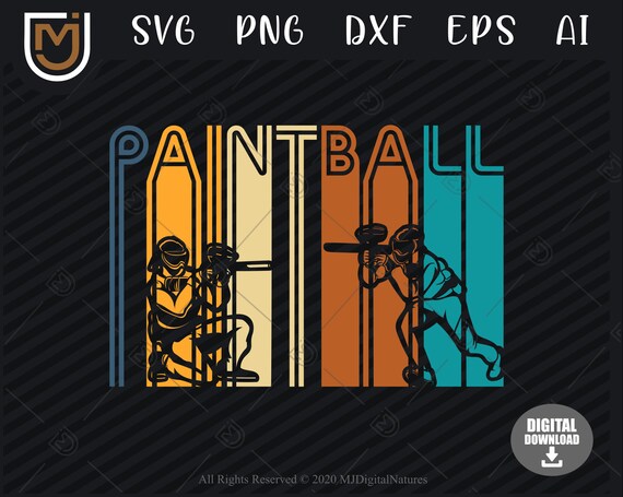 Paintball SVG Files Retro Sports SVG Shooting Svg Paintball | Etsy