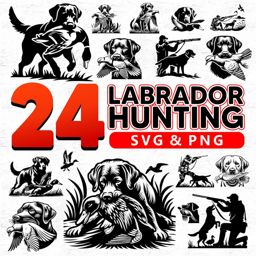 Bundle Labrador Svg, Labrador Hunting Svg, Dog Hunting Clipart, Hunter ...