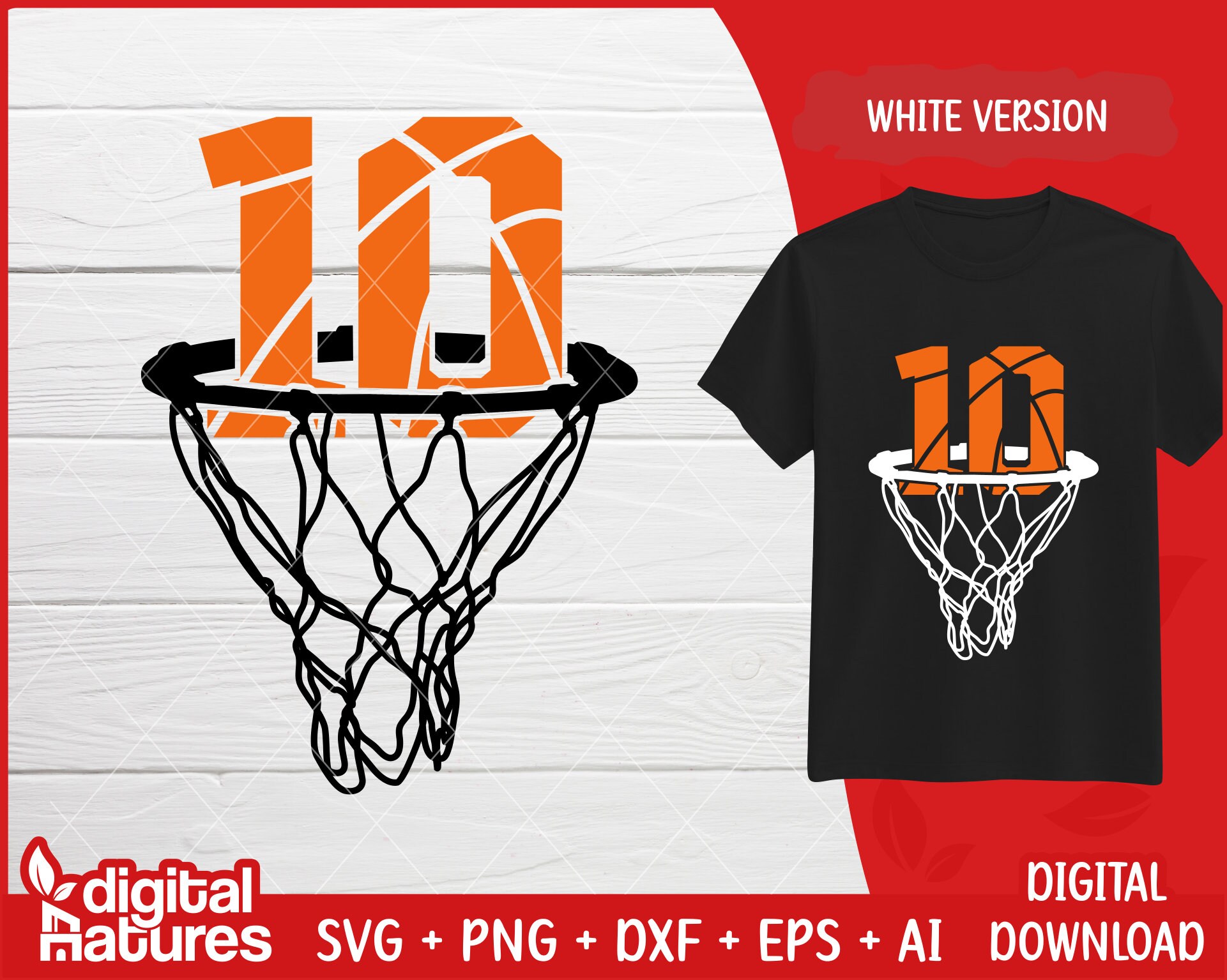 10th Birthday Basketball SVG - Basketball PNG, Sports SVG, Basketball ...