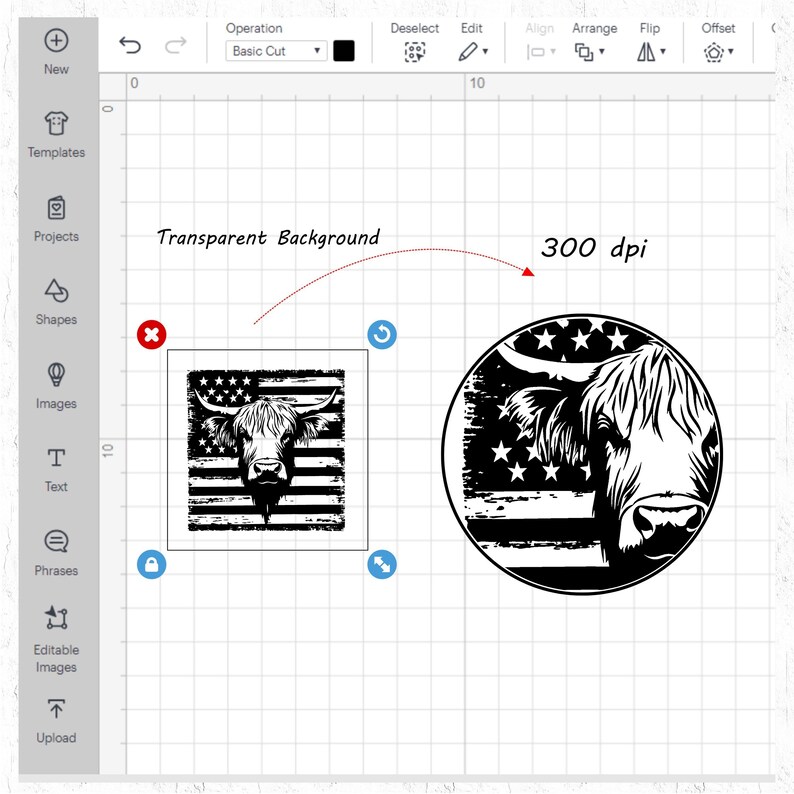 84 Highland Cow USA Flag SVG Bundle for Cricut Crafts, Patriotic Farm ...