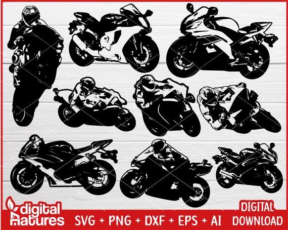 Bundle Biker Svg Racing Svg moto svg motocicleta svg - Etsy México