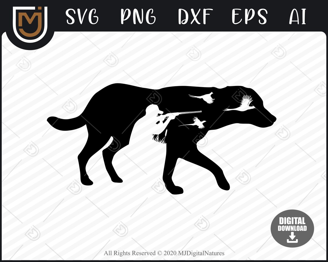 Labrador Pheasant Hunting SVG Files Pheasant Clipart Bird - Etsy