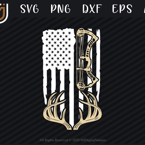 Antlers Flag Svg - Etsy