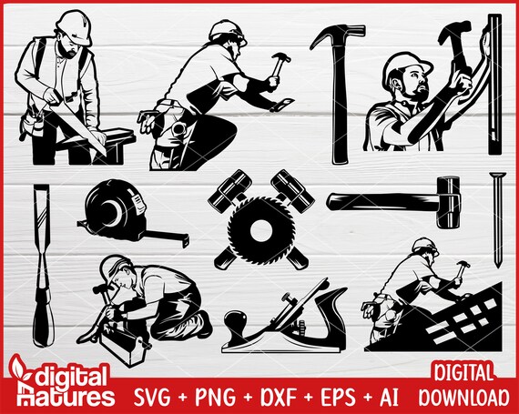 Bundle Equipments Carpenter Svg Carpenter Png Tools Svg - Etsy