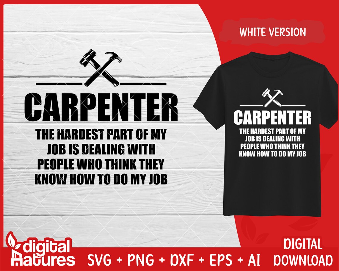Carpenter Definition Svg Carpenter Png Tools Svg Handyman - Etsy