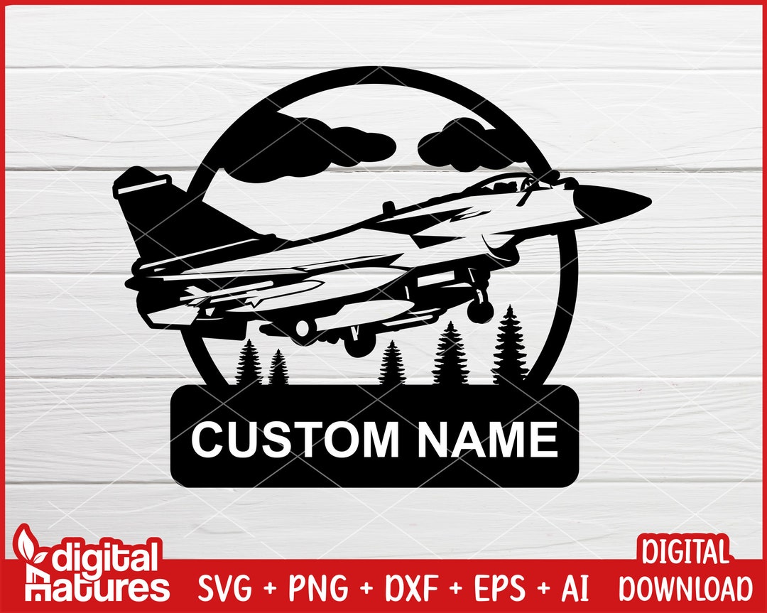 Jet Svg Custom Name Military Jet Svg Air Force Svg Pilot - Etsy