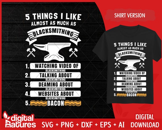 Blacksmith SVG 5 Things Forge SVG Metalsmith SVG - Etsy