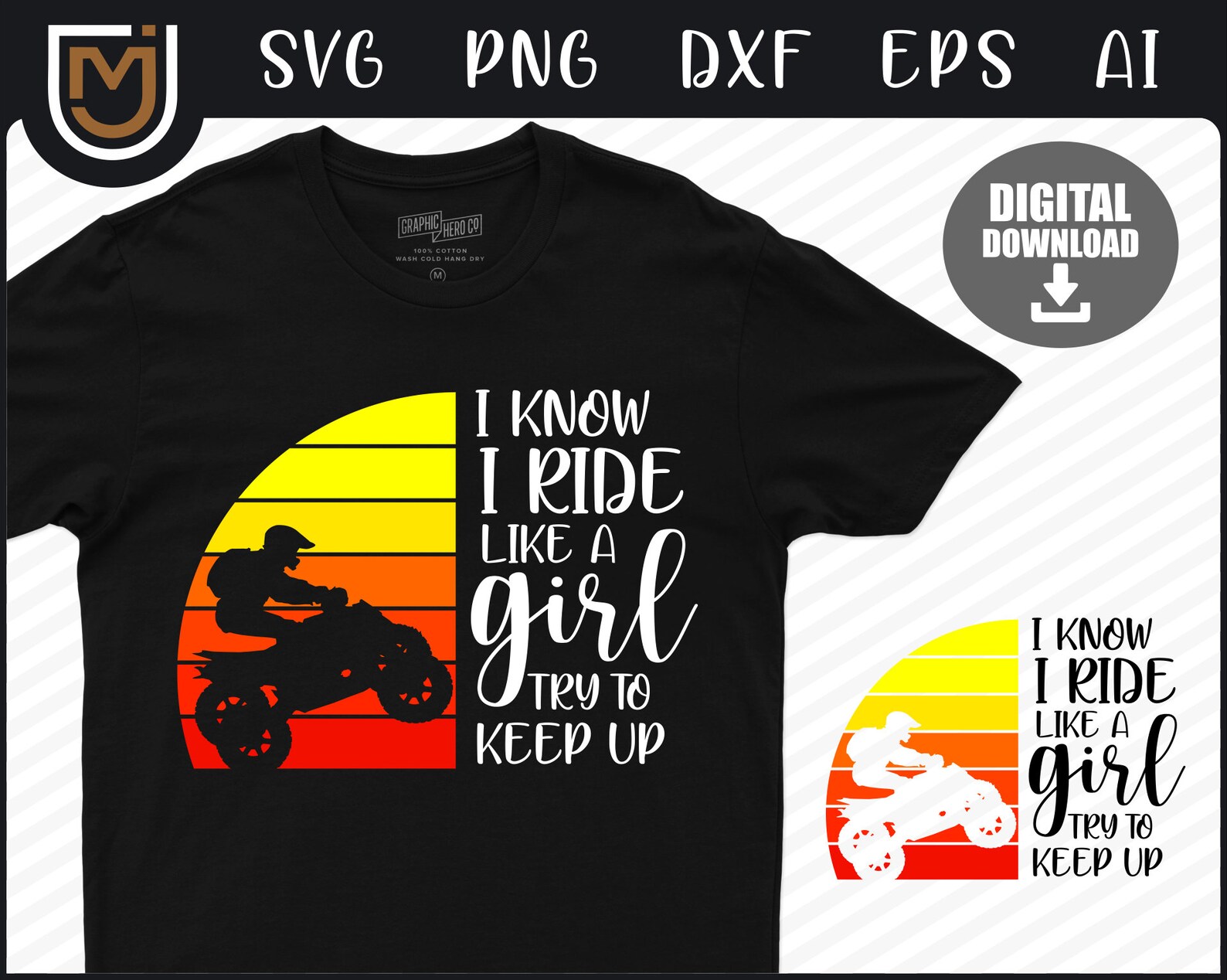 Sunset Ride Like A Girl ATV Svg off Road Svg ATV Clipart 4 | Etsy