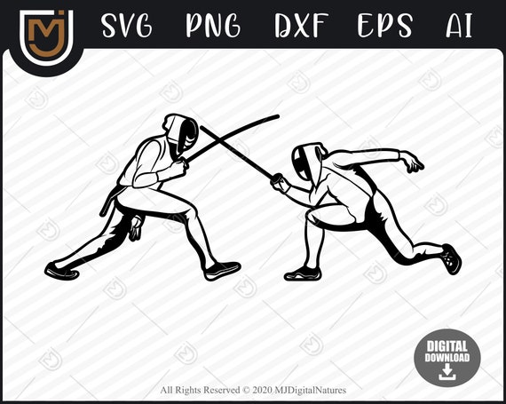 Wall Decor Fencing Svg Fencer #02 Sports Svg for Fencers Home & Living ...