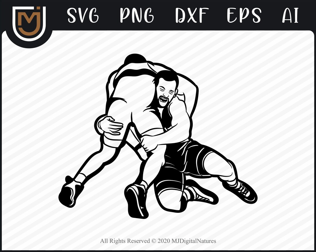 Wrestling SVG File Players 07 Sports Svg Wrestler Svg - Etsy