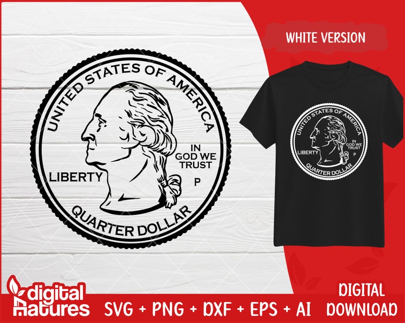 Coins SVG Quarter Dollar - Money Svg, Money Clipart, Coins Clipart for ...