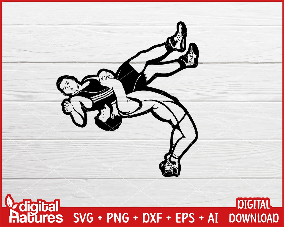 Wrestling SVG File Players 05 Sports Svg Wrestler Svg - Etsy