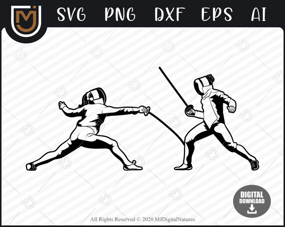 Wall Decor Fencing Svg Fencer #02 Sports Svg for Fencers Home & Living ...