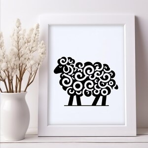 Curly Wool Sheep SVG Bundle | 75 Cute Sheep Silhouette Designs for ...