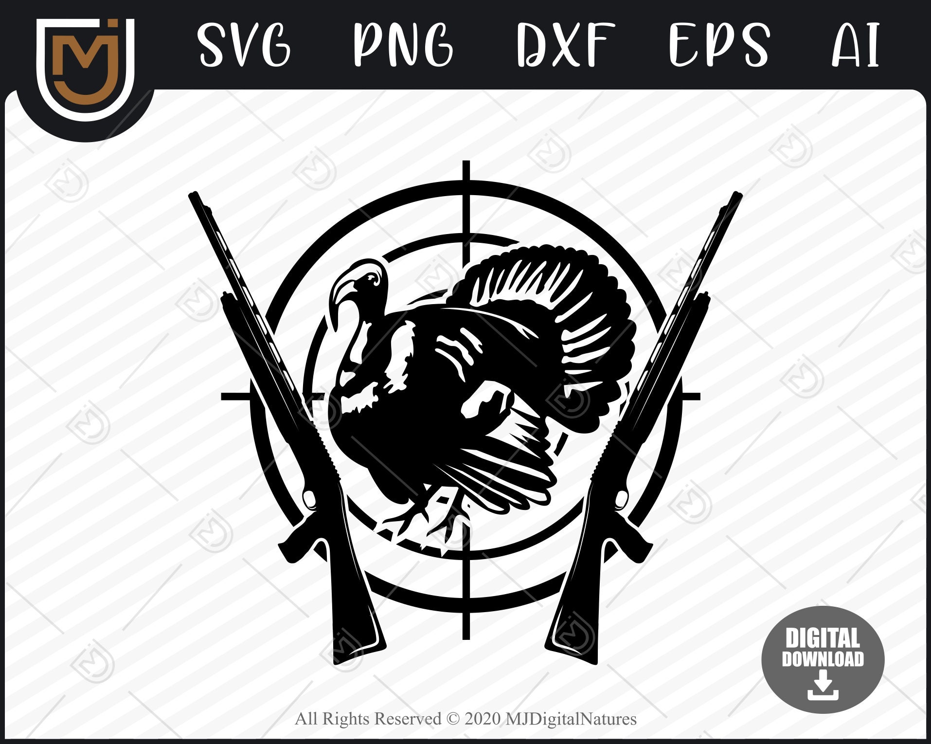 Turkey Hunting SVG Shotgun Sight Turkey Clipart Turkey | Etsy
