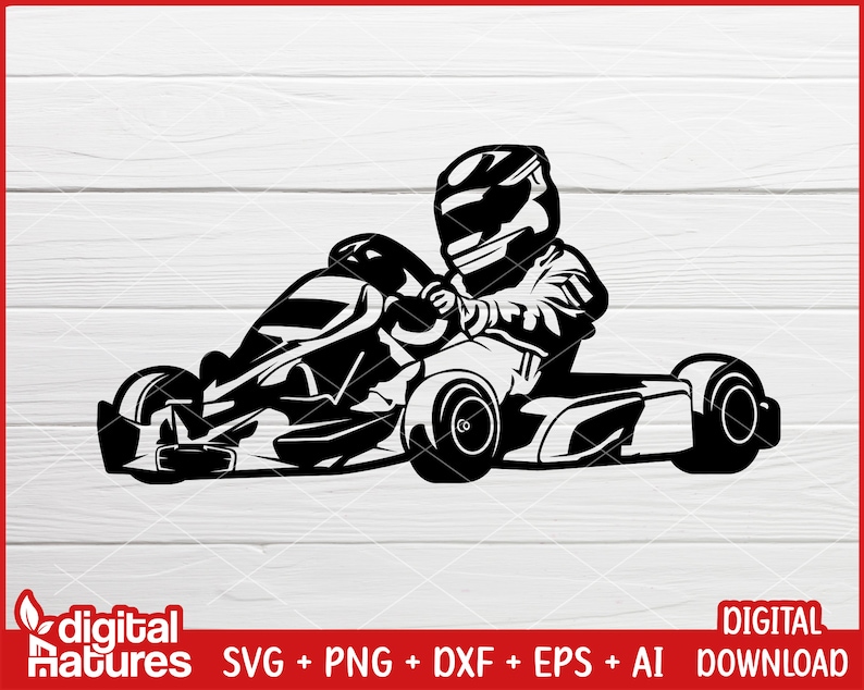 Go Kart Svg File Racer 02 Go Kart Racing Svg Go Kart - Etsy