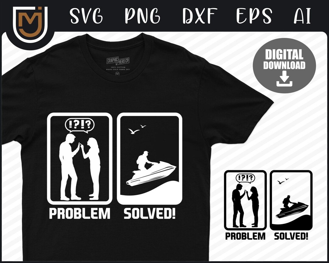 Problem Solved Jet Ski SVG Beach Svg, Ocean Svg, Summer Svg, PNG ...