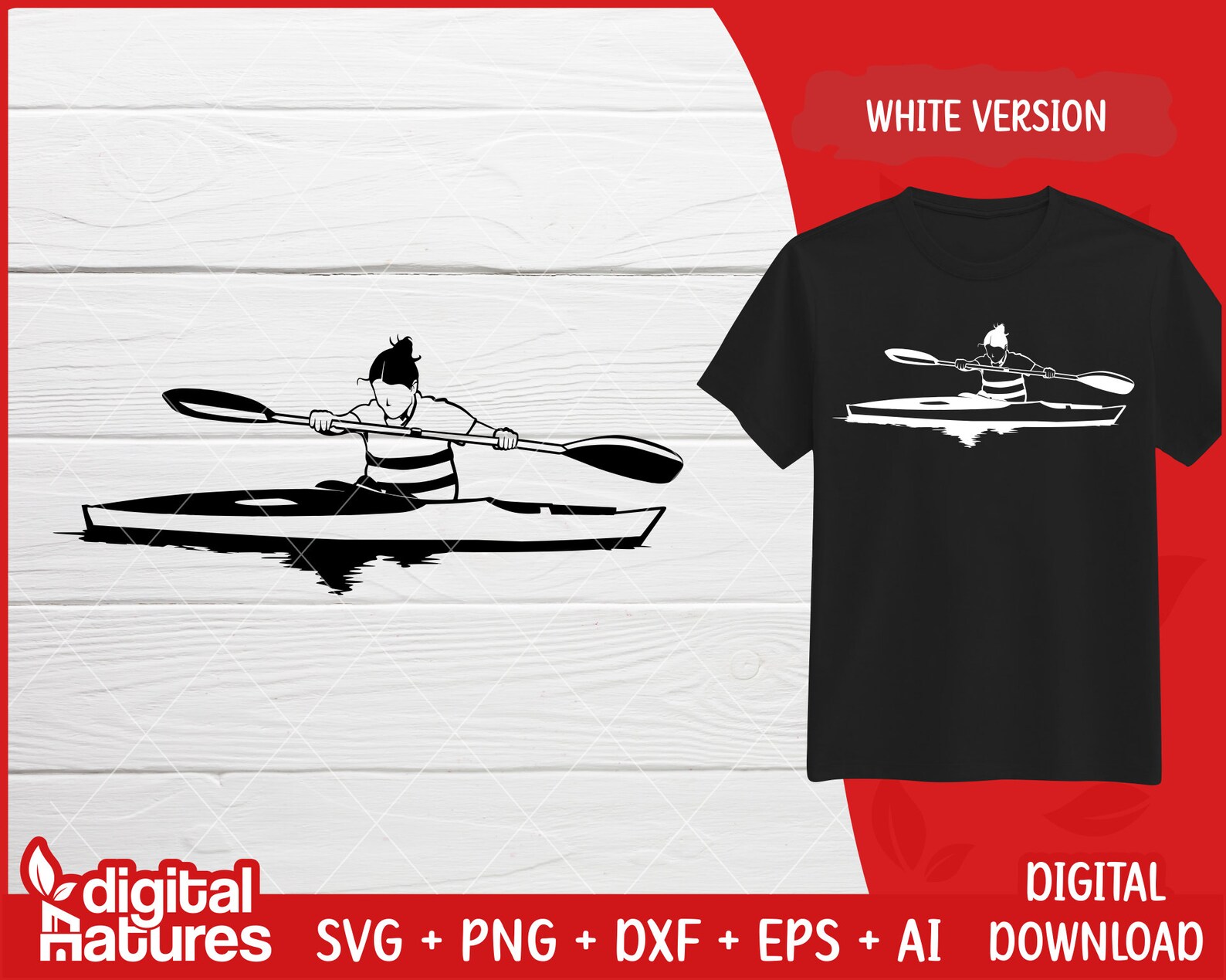 Girl Kayak Clipart 8 Kayaking Svg Canoe Svg Boat Svg - Etsy