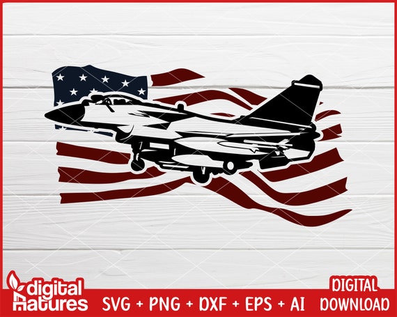 Jet Svg Patriotic Usa Flag Military Jet Svg Air Force Svg - Etsy