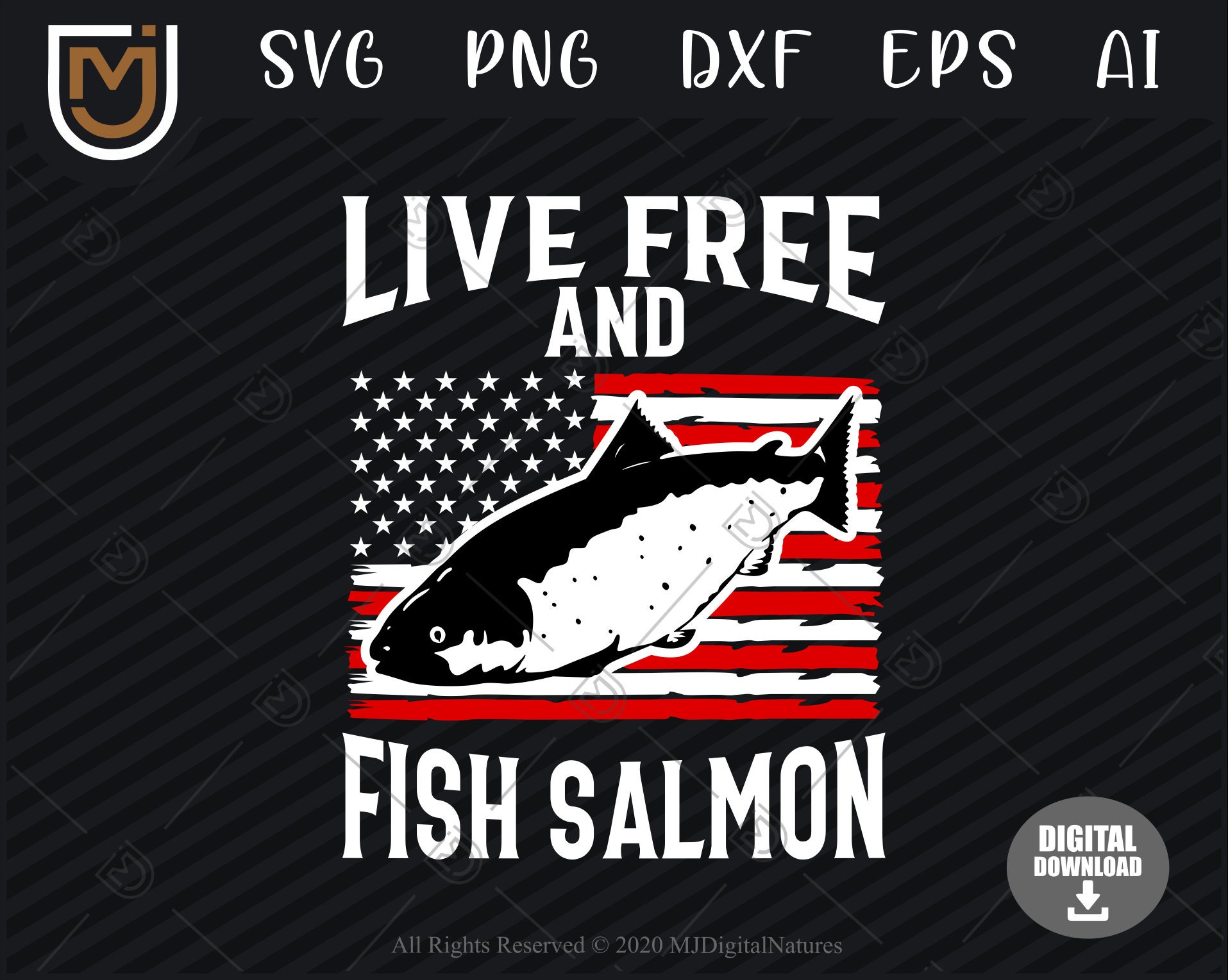 Prints Art & Collectibles PNG Silhouette for Fish Lovers Salmon Clipart ...