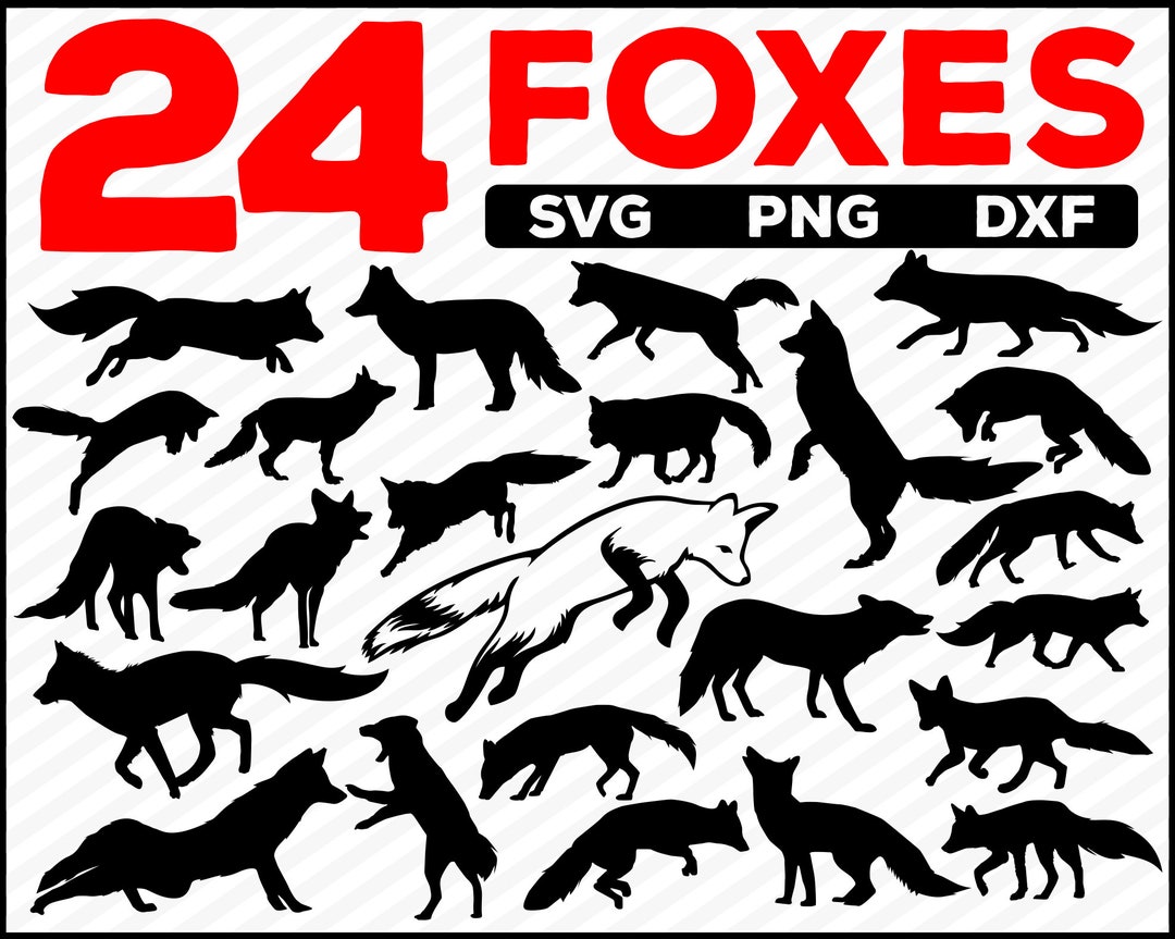 Bundle Fox SVG - Fox Clipart, Fox Cut Files, Cute Fox Vector, Wild ...
