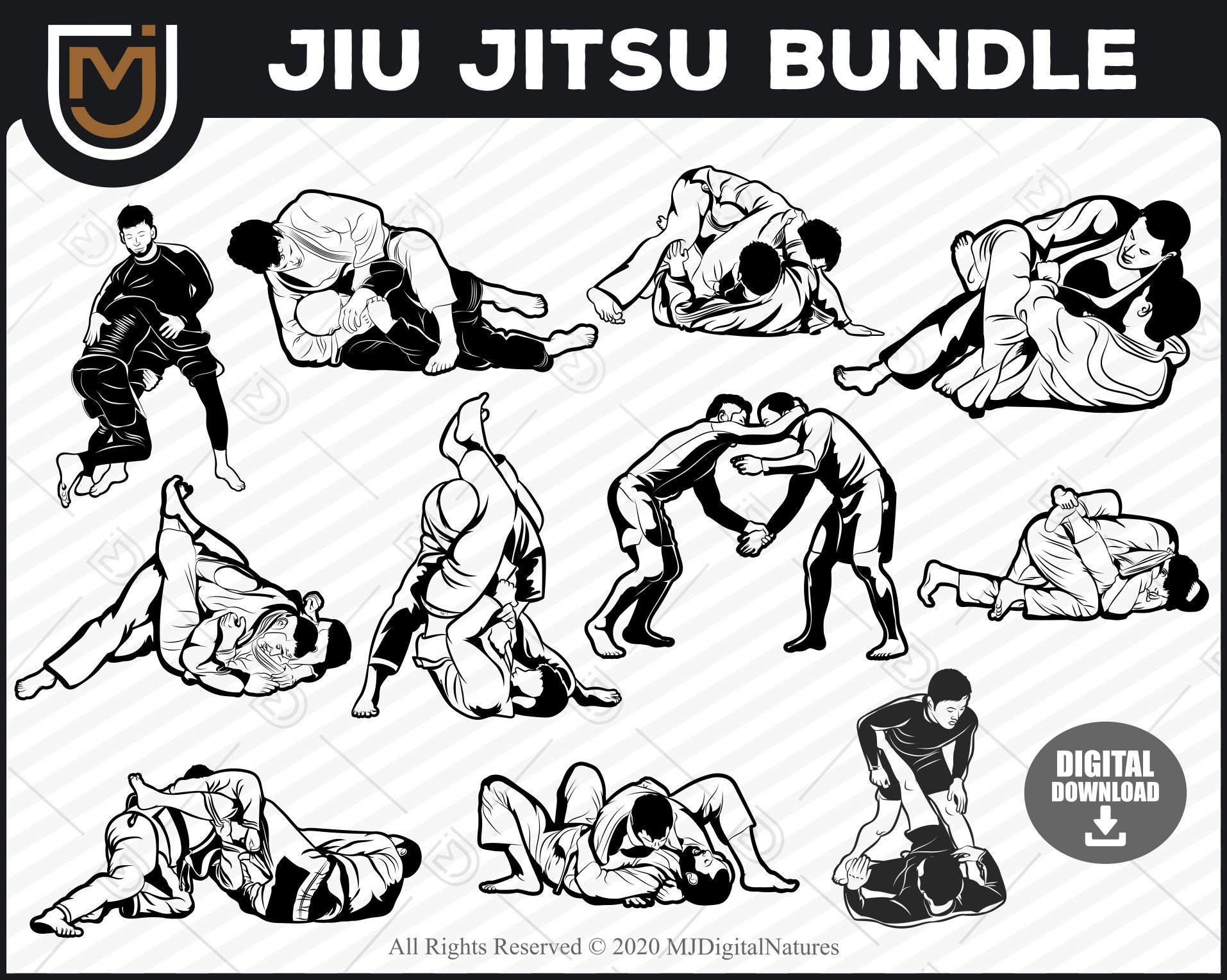 Jiu-jitsu Svg Bundle Brazilian Mma Svg Karate Svg Bjj SVG - Etsy Hong Kong