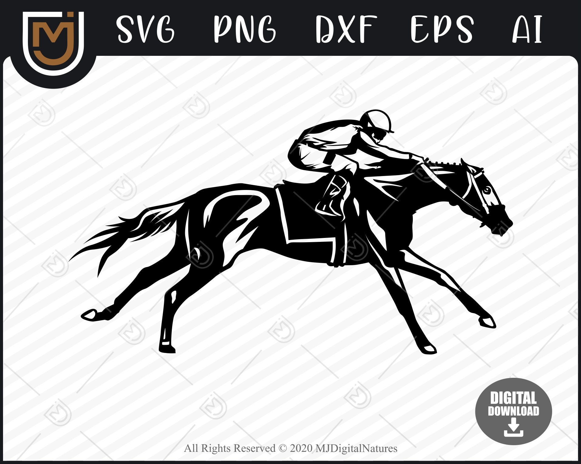 Horse Racing SVG File Racer #01 - Horse SVG, Barrel Racing Svg for ...