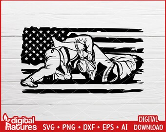 Jiu Jitsu American Flag - Etsy