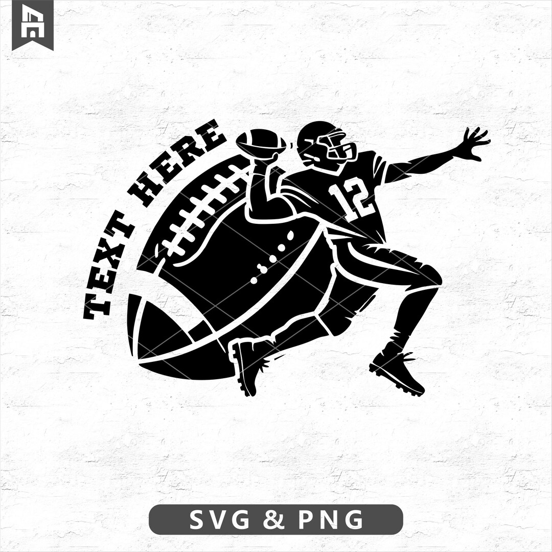 Custom Football Svg Files 04, Football Player Svg, Custom Football Png ...