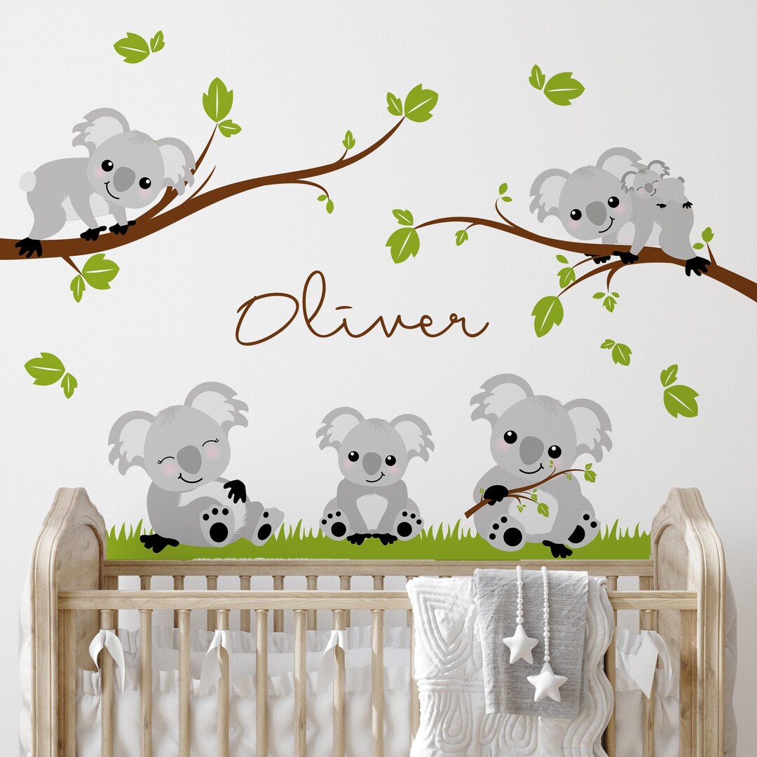 Koala Decal, Koala Decor, Nursery Decor, Koala Decal, Nursery Wall ...