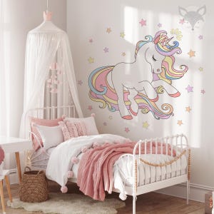 Unicorn Wall Decal, Unicorn Wall Sticker, Unicorn Wall Decor, Unicorn ...