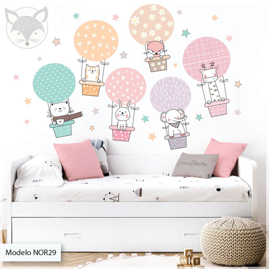 Hot Air Balloon Wall Decal, Hot Air Balloon Nursery, Hot Air Balloon ...