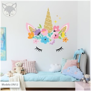 Unicorn Wall Decal, Unicorn Wall Sticker, Unicorn Wall Decor, Unicorn ...