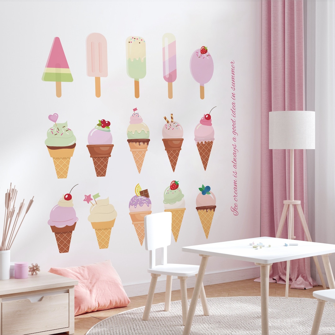 Ice Cream Decor, Ice Cream Stickers, Ice Cream Birthday Party, Ice ...