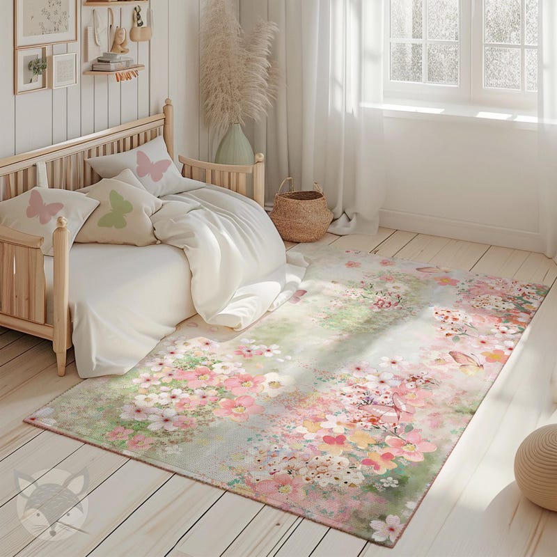 Floral Rug - Etsy