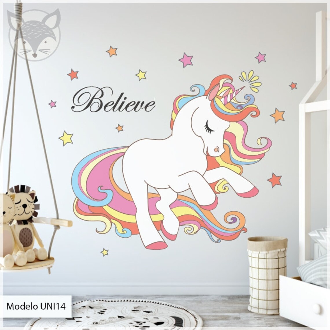 Unicorn Wall Decal Unicorn Wall Sticker Unicorn Wall Decor - Etsy
