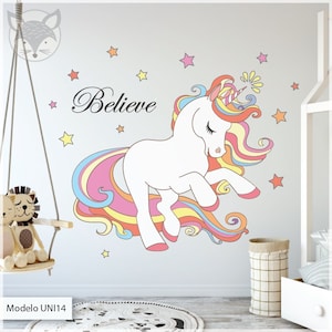 Unicorn Wall Decal, Unicorn Wall Sticker, Unicorn Wall Decor, Unicorn ...