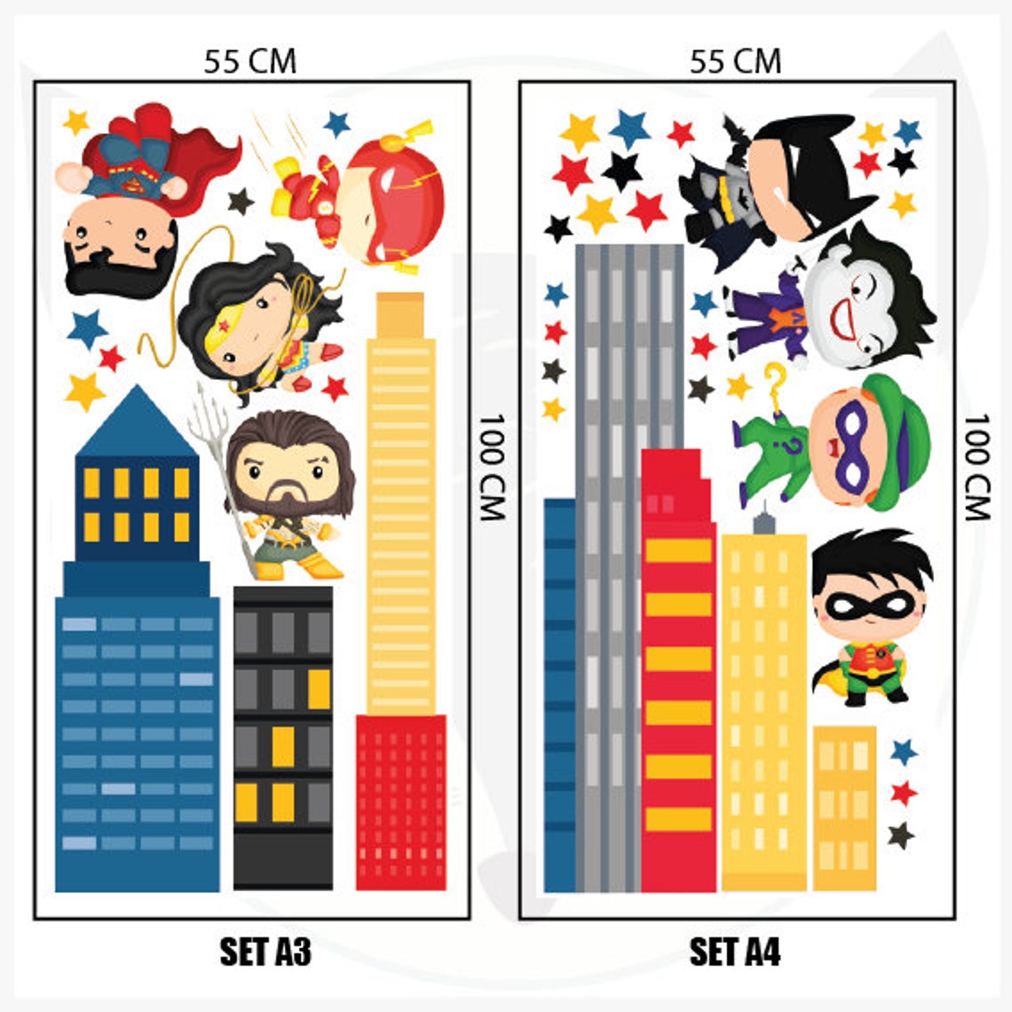 Superhero Wall Decal Superhero Background Superhero Fabric | Etsy