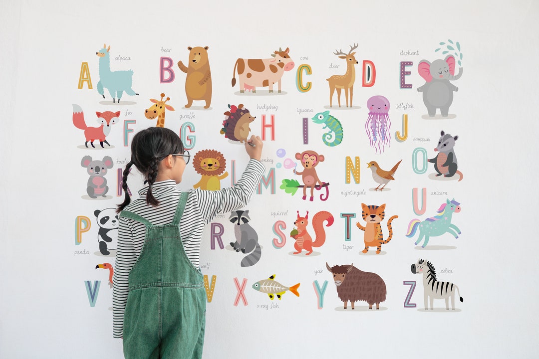 Abc Wall Decal Alphabet Wall Decal Abc Stickers Montessori - Etsy