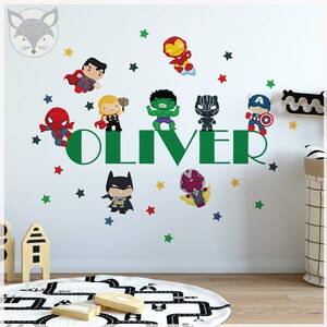 Superhero Wall Decal, Superhero Name, Superhero Letters, Superhero ...