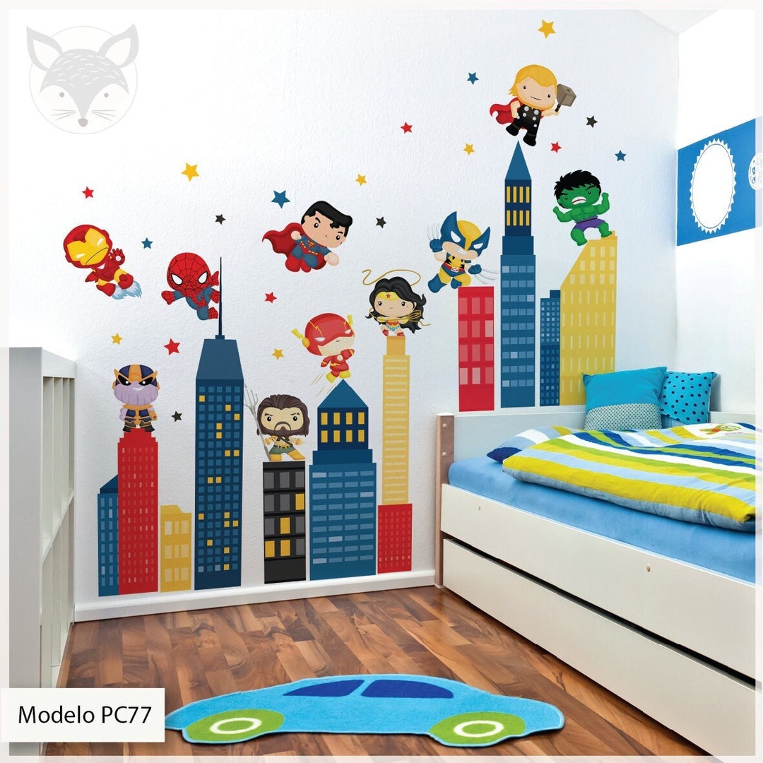 Superhero Wall Decal, Marvel Champions, MARVEL STICKERS, Spiderman ...