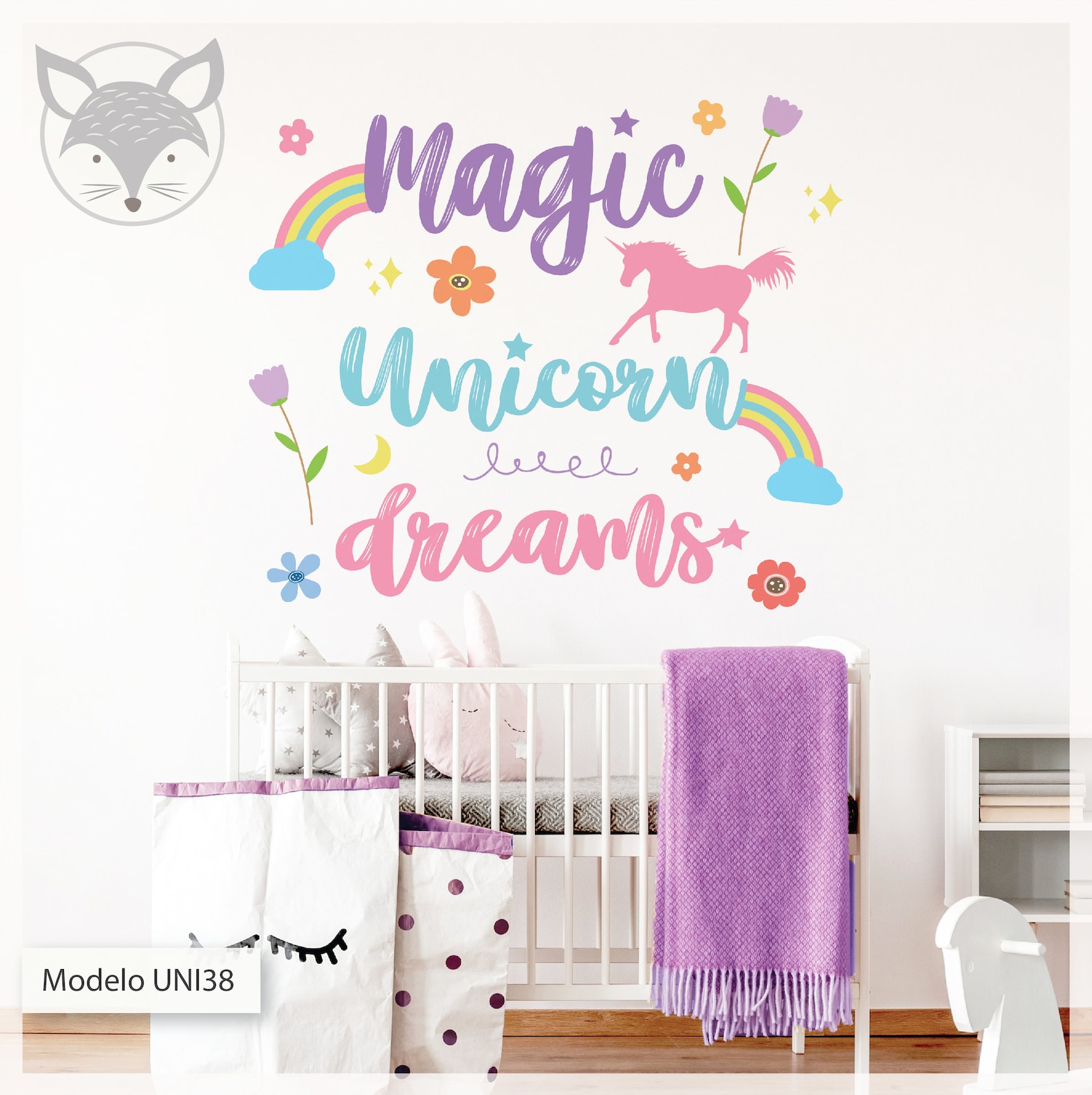 Unicorn Wall Decal Unicorn Wall Sticker Unicorn Wall Decor - Etsy