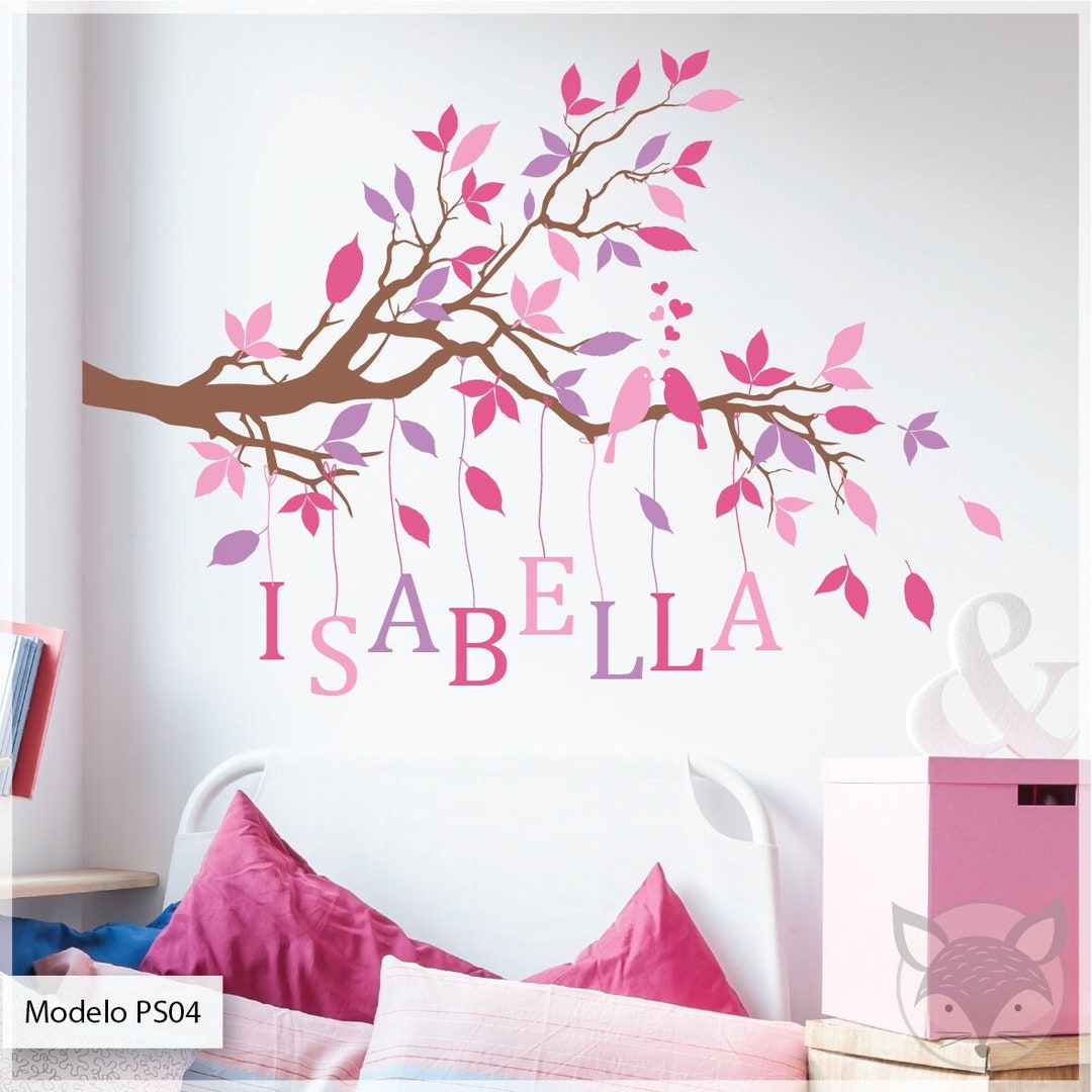 Tree Branch Decal Name Sign for Nursery Girl Nursery Wall - Etsy